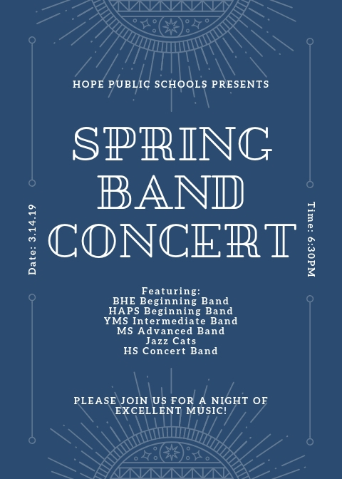 Band program concert set Thursday | Hope High School