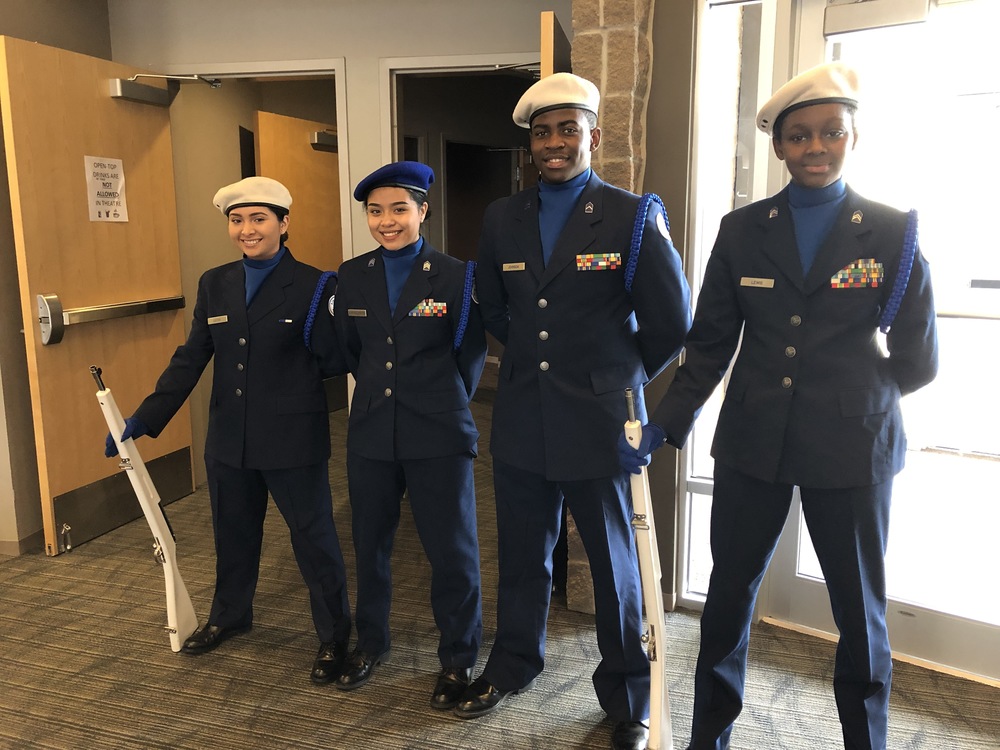 ROTC color guard for Bicentennial | Hope High School