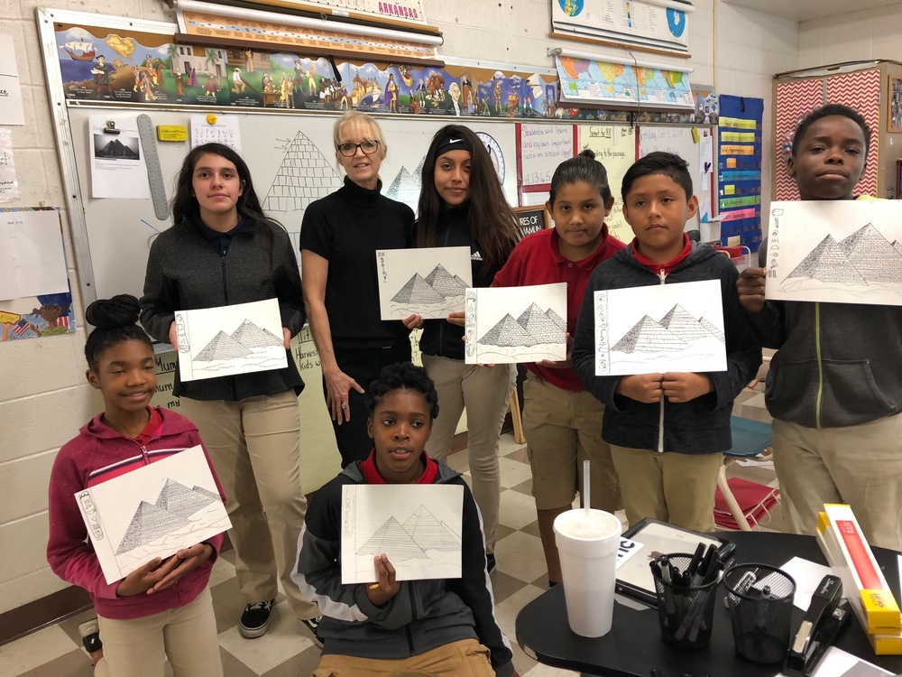 Artist brings Pyramids to BHE | Beryl Henry Elementary