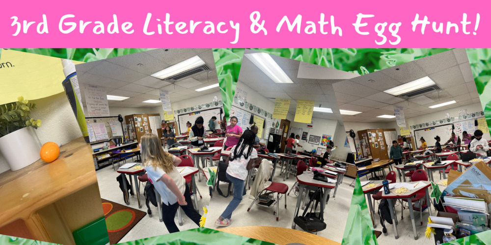 3rd Graders Review Math & Literacy During Egg Hunt! | Hope Public Schools