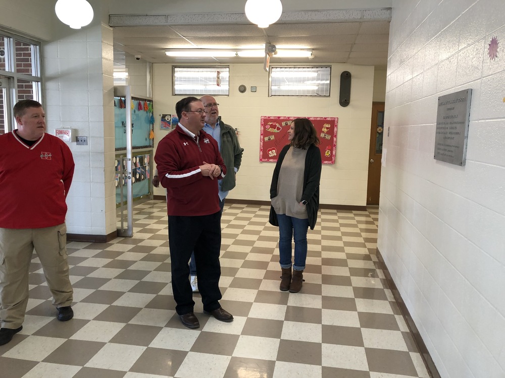 Board takes Valentine's Day tour at BHE | Beryl Henry Elementary